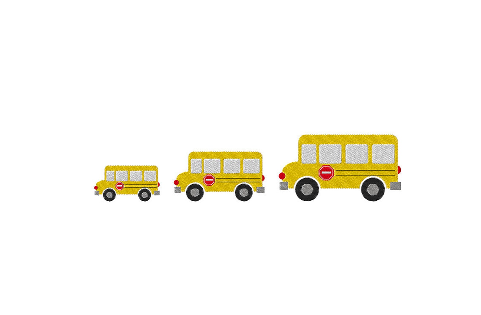 Mini Back to School Bus Machine Embroidery Design - 3sizes - INSTANT ...
