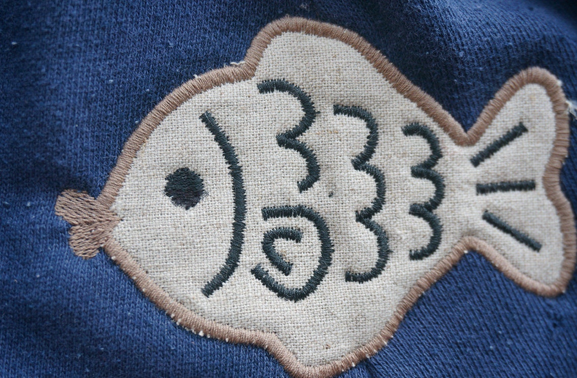 Korean Fish Bread (bungeoppang, Taiyaki) Machine Embroidery Applique ...