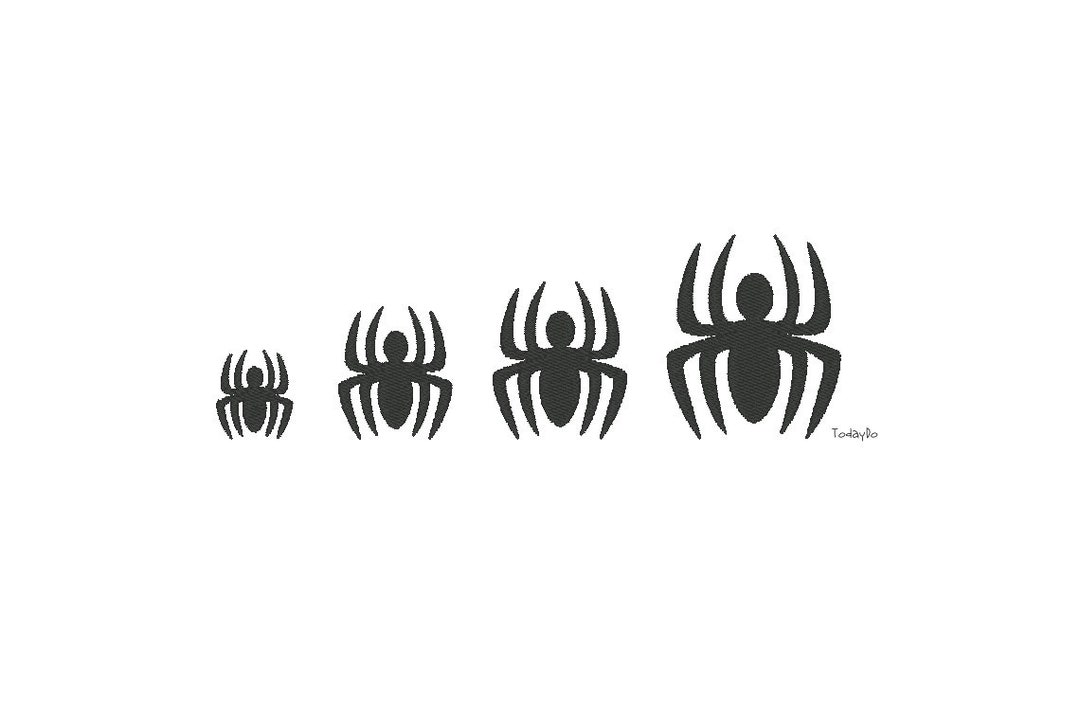 Mini Spider Silhouette Machine Embroidery Design-4 Sizes-instant ...