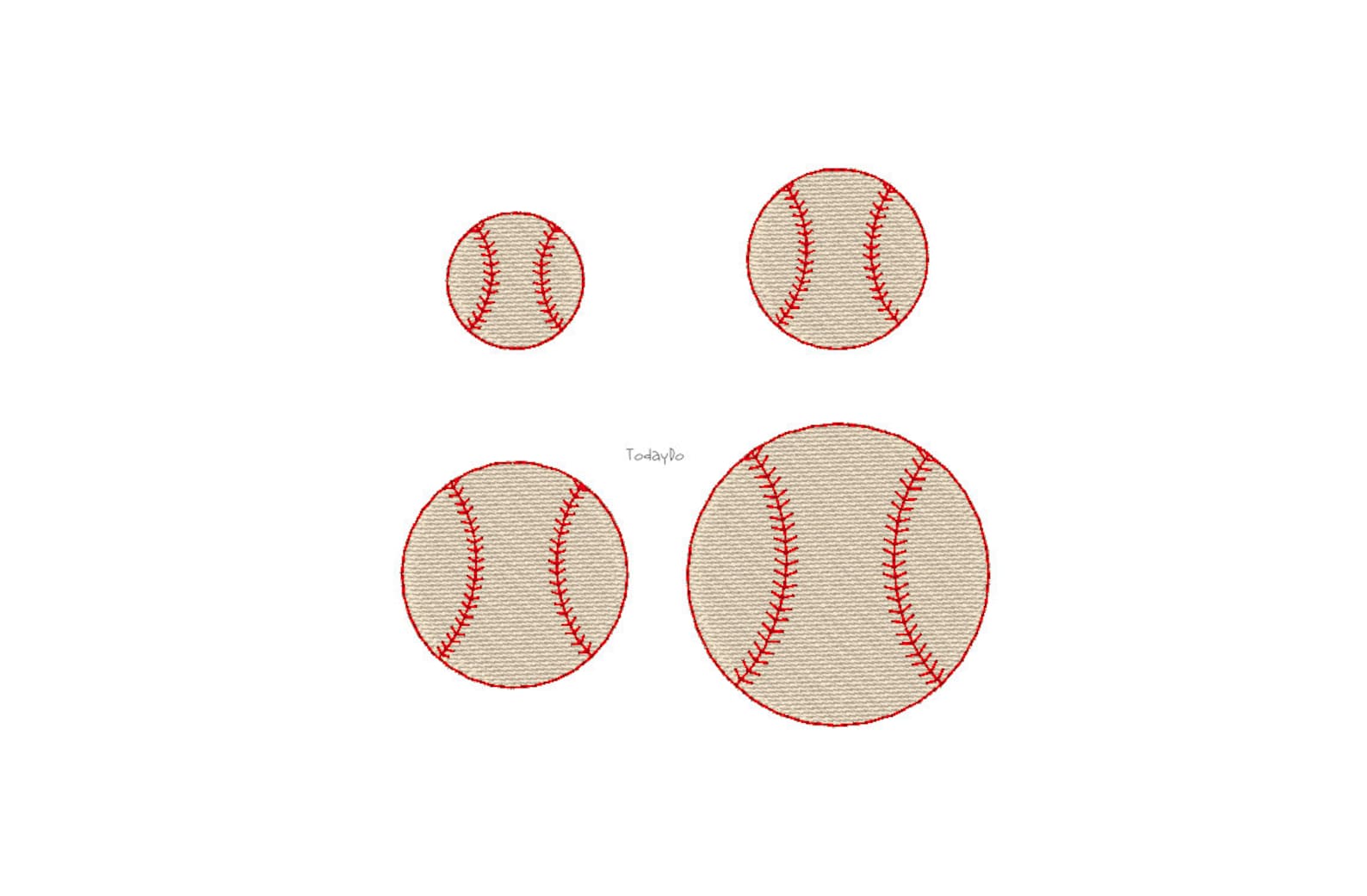 Mini Baseball Machine Embroidery Design-4 Sizes-instant - Etsy