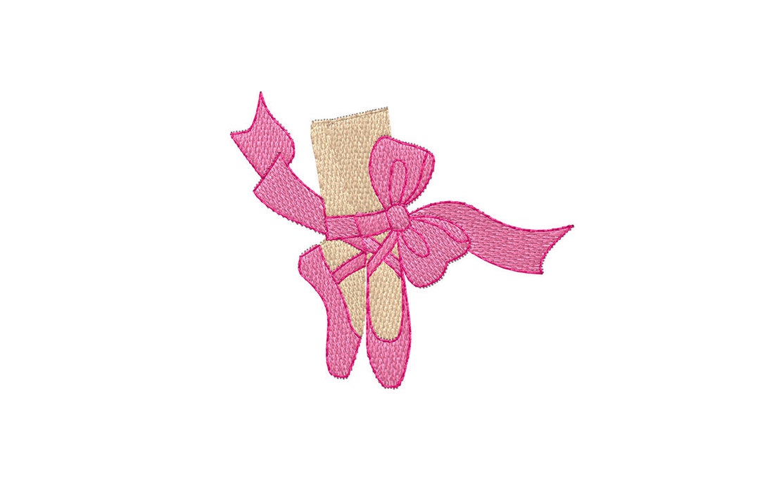 Mini Ballet Slippers Machine Embroidery Design -4 Sizes - INSTANT ...