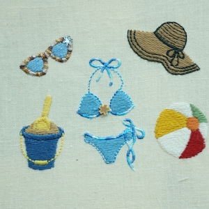 Mini Summer Machine Embroidery Design-instant DOWNLOAD-3 Sizes - Etsy