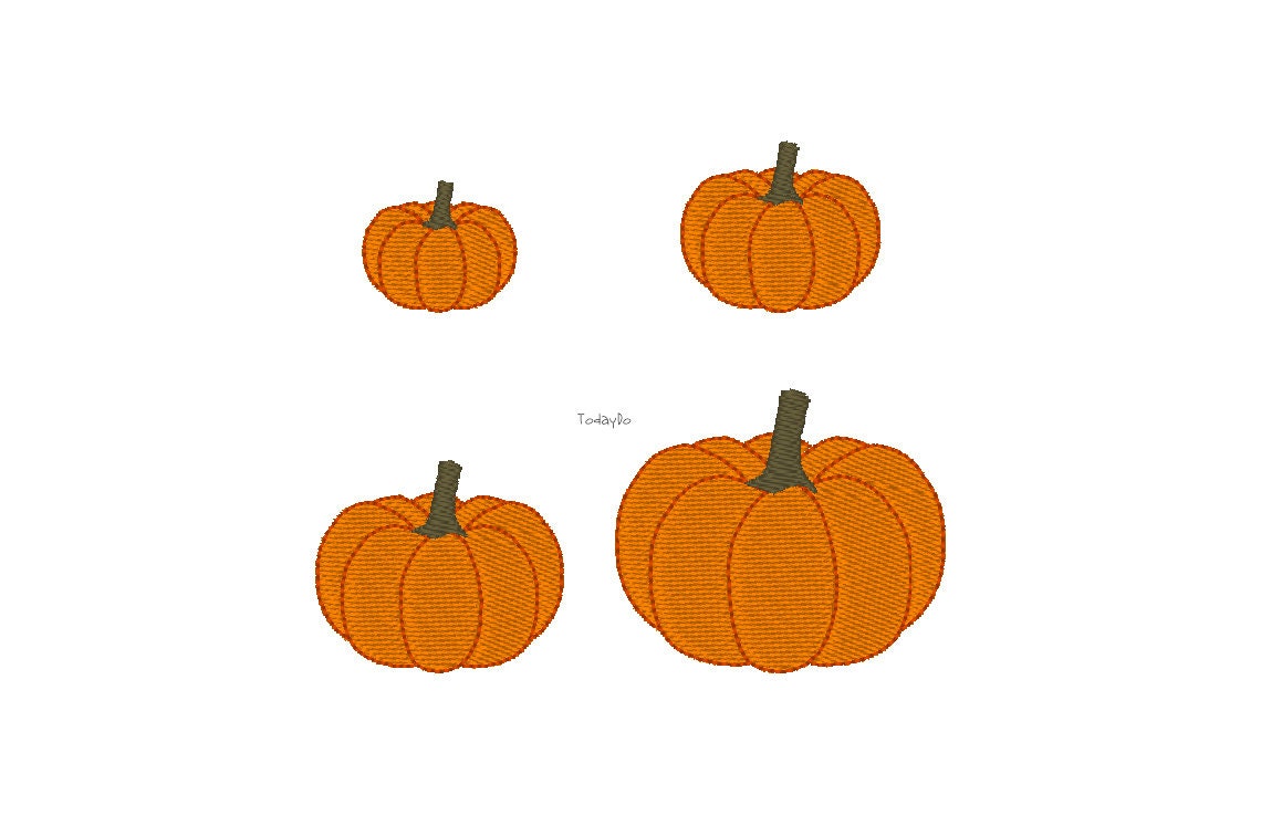 Mini Pumpkin Machine Embroidery Design Set-4 Designs-4 - Etsy