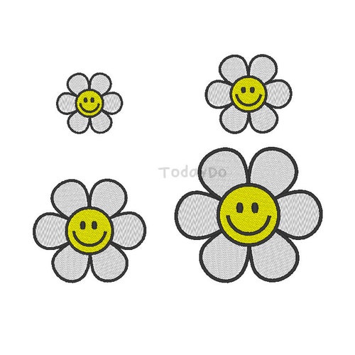 Mini Flower Smile Daisy Smile Emoji Happy Flower Smile - Etsy