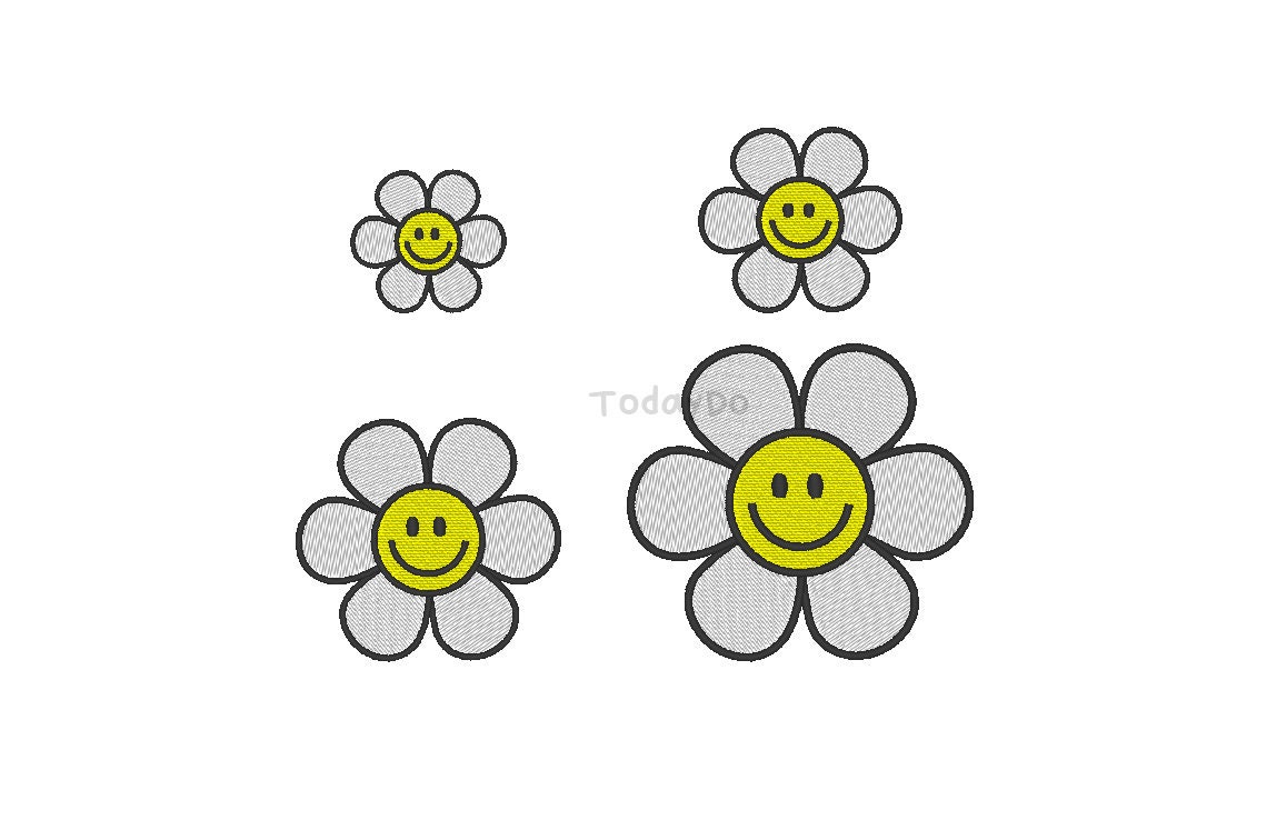 Mini Flower Smile, Daisy Smile, Emoji Happy Flower Smile Machine ...