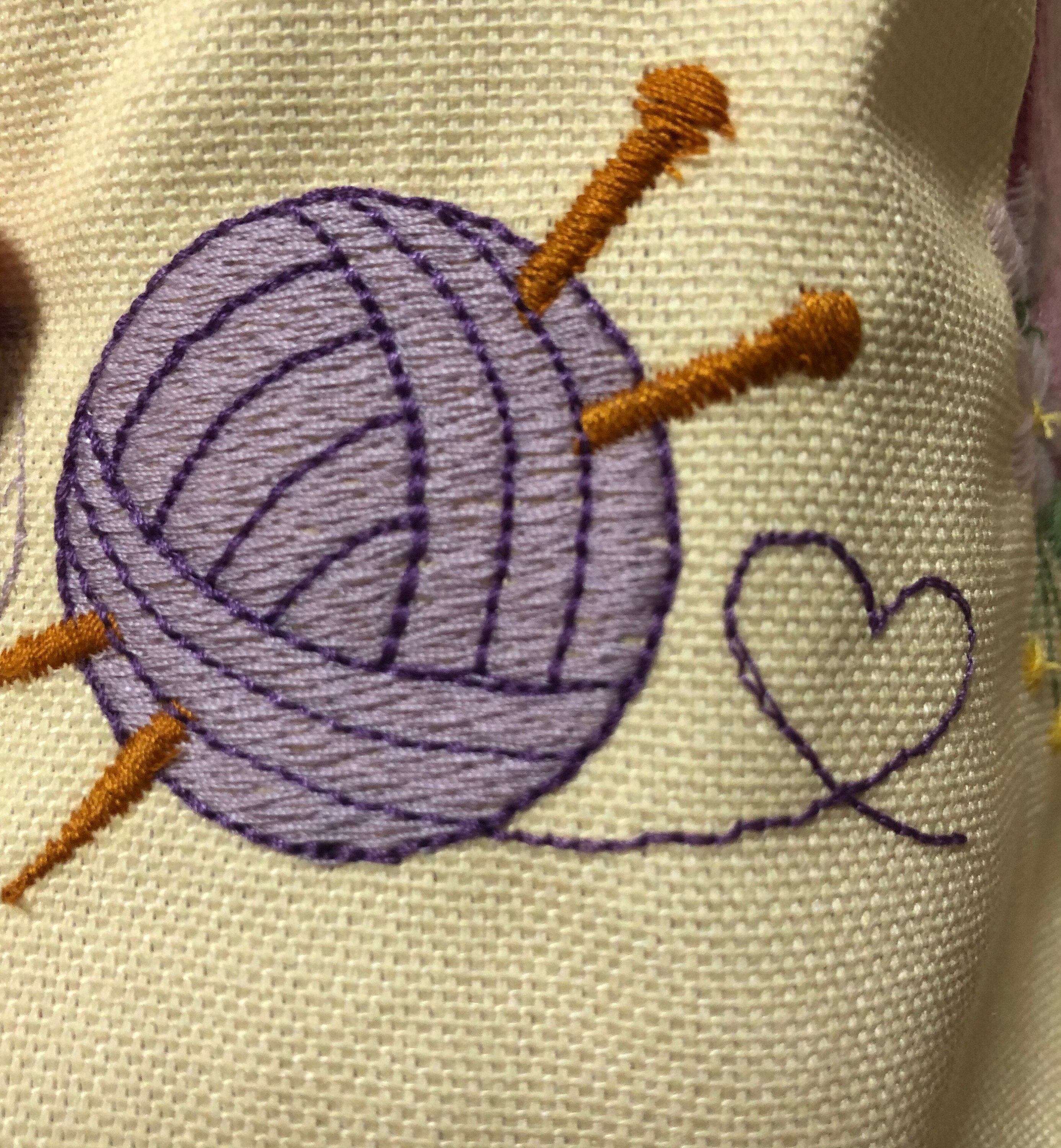 Mini Knitting Yarn Machine Embroidery Design-3 Sizes-instant | Etsy