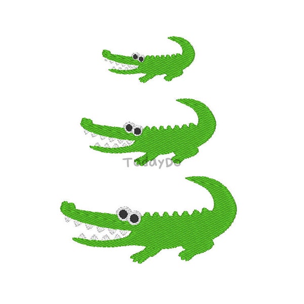 Mini Alligator Embroidery Design - Etsy