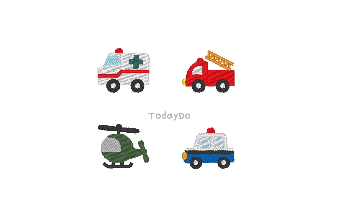 Mini Rescue Vehicles Set ambulance Fire Truck Helicopter - Etsy
