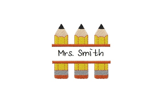 Pencil Split Machine Embroidery Design 5sizes INSTANT - Etsy