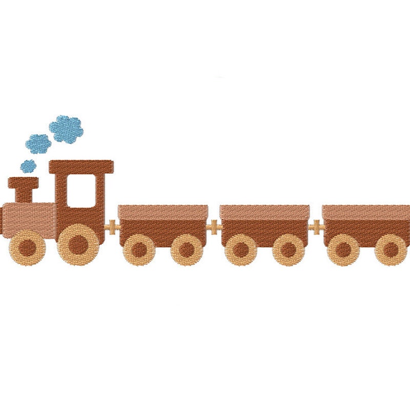 Train Embroidery Design - Etsy