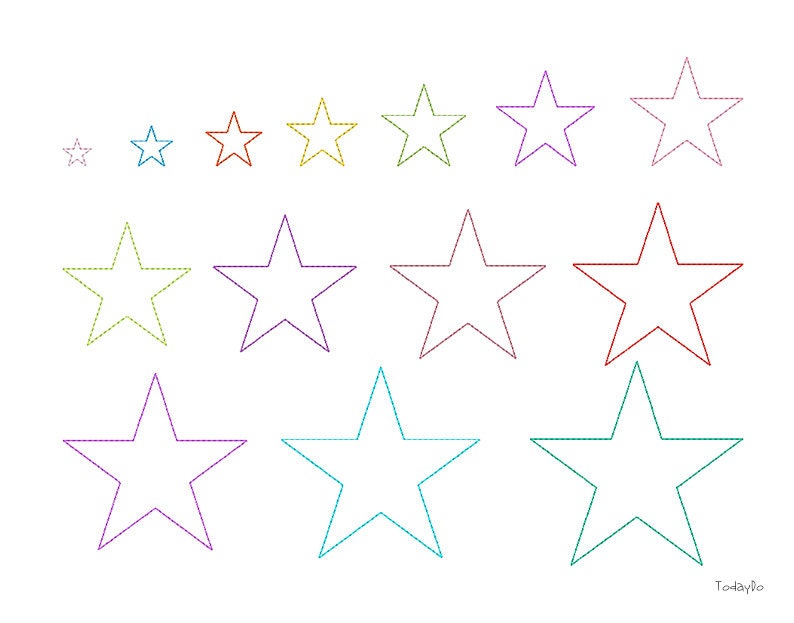 Mini Stars Machine Embroidery Design-3 Designs-instant DOWNLOAD-14 ...
