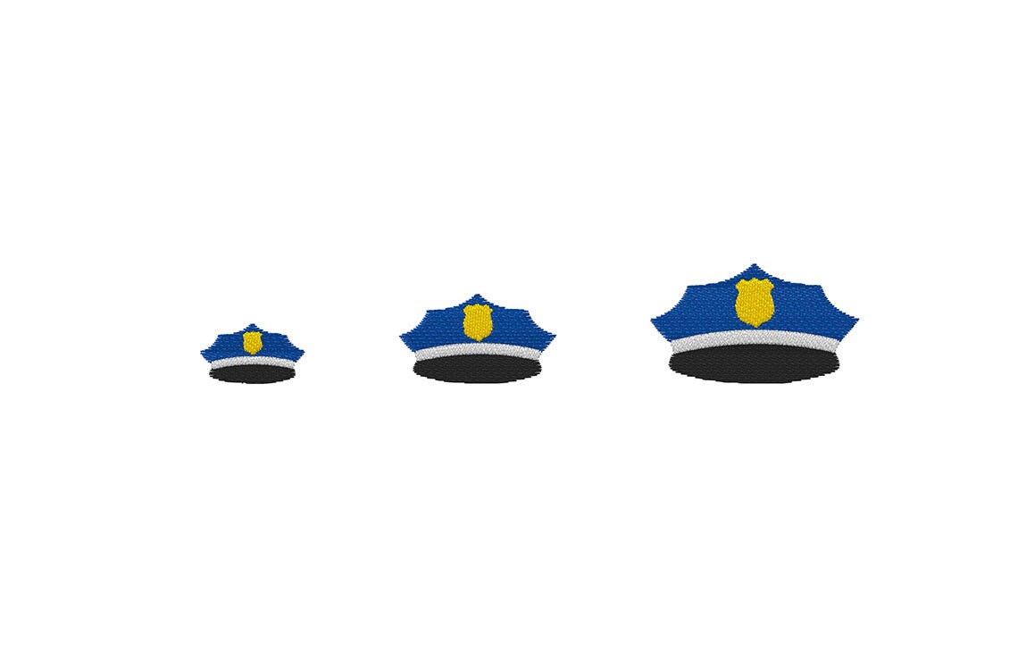 Mini Police Machine Embroidery Design Set-instant DOWNLOAD - Etsy