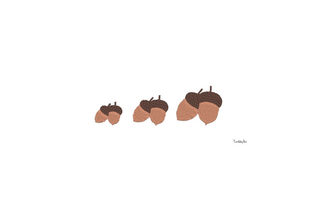 Mini Acorn Pair Machine Embroidery Design-3 Sizes-instant DOWNLOAD - Etsy
