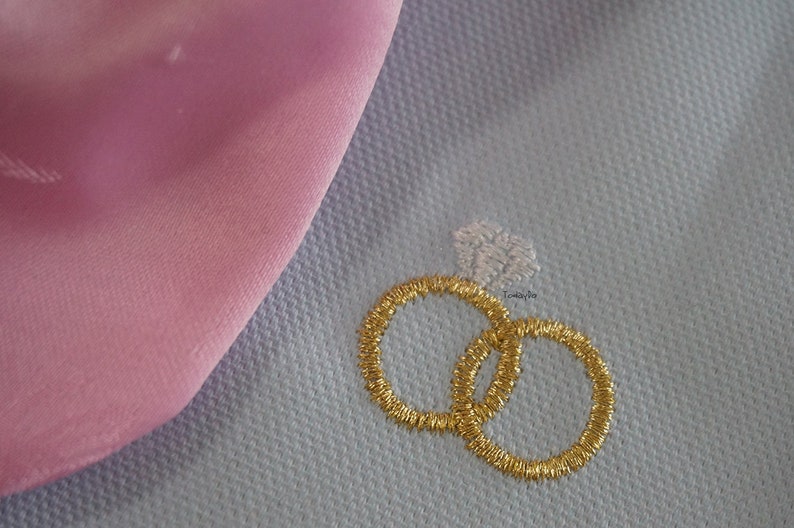 Mini Wedding Rings Machine Embroidery Design INSTANT - Etsy
