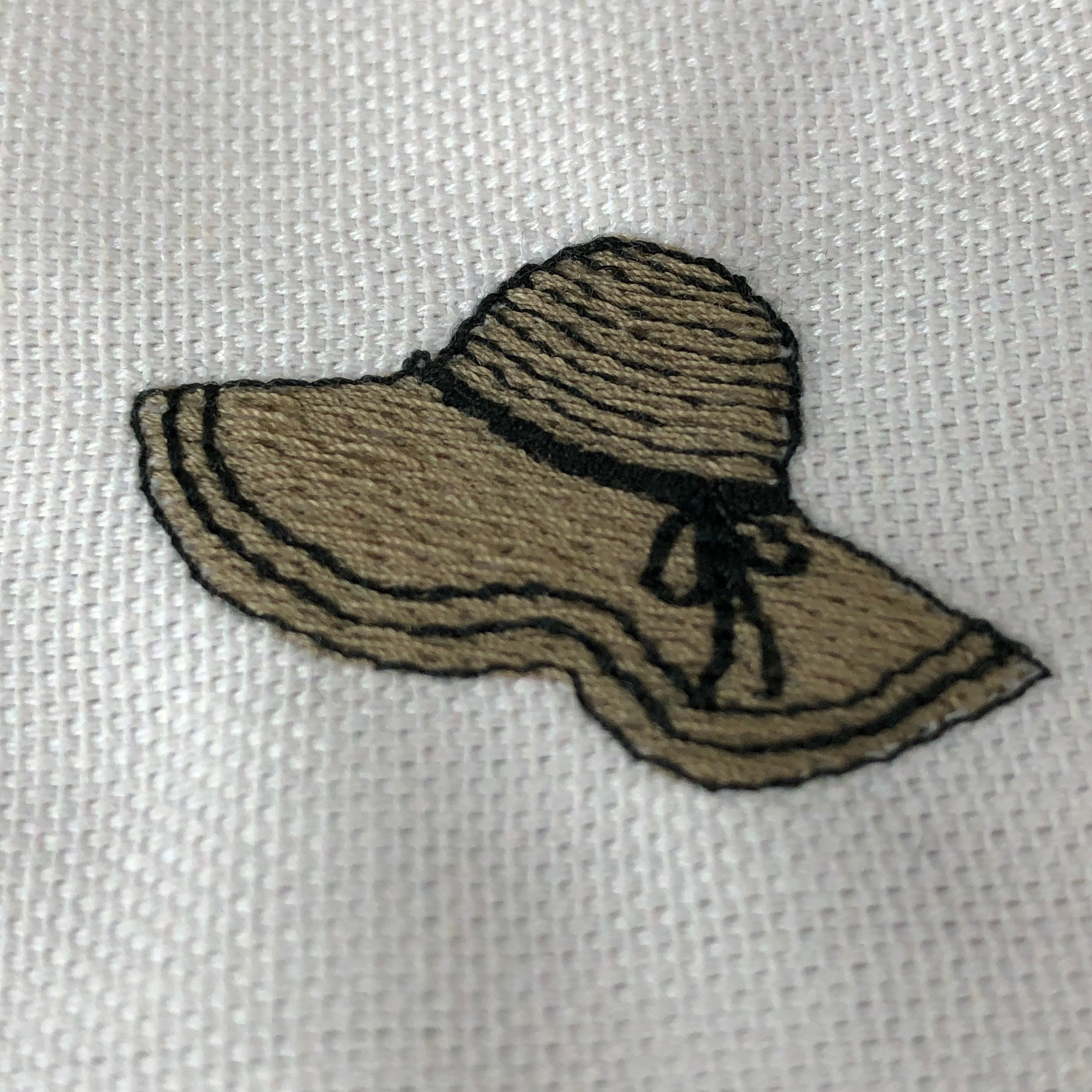 Mini Beach Hat Machine Embroidery Design-instant DOWNLOAD-3 Sizes ...