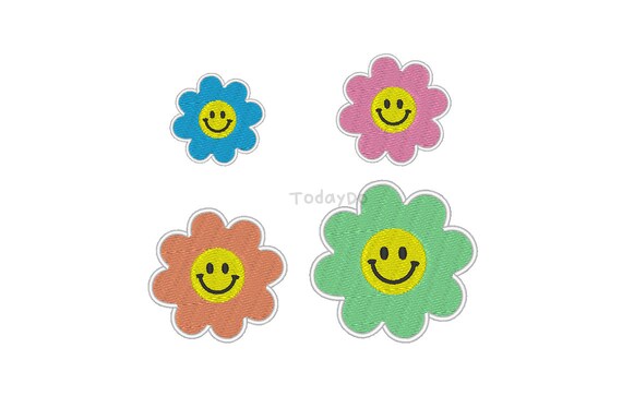 Mini Flower Smile2 Daisy Smile2 Emoji Happy Flower Smile2 - Etsy