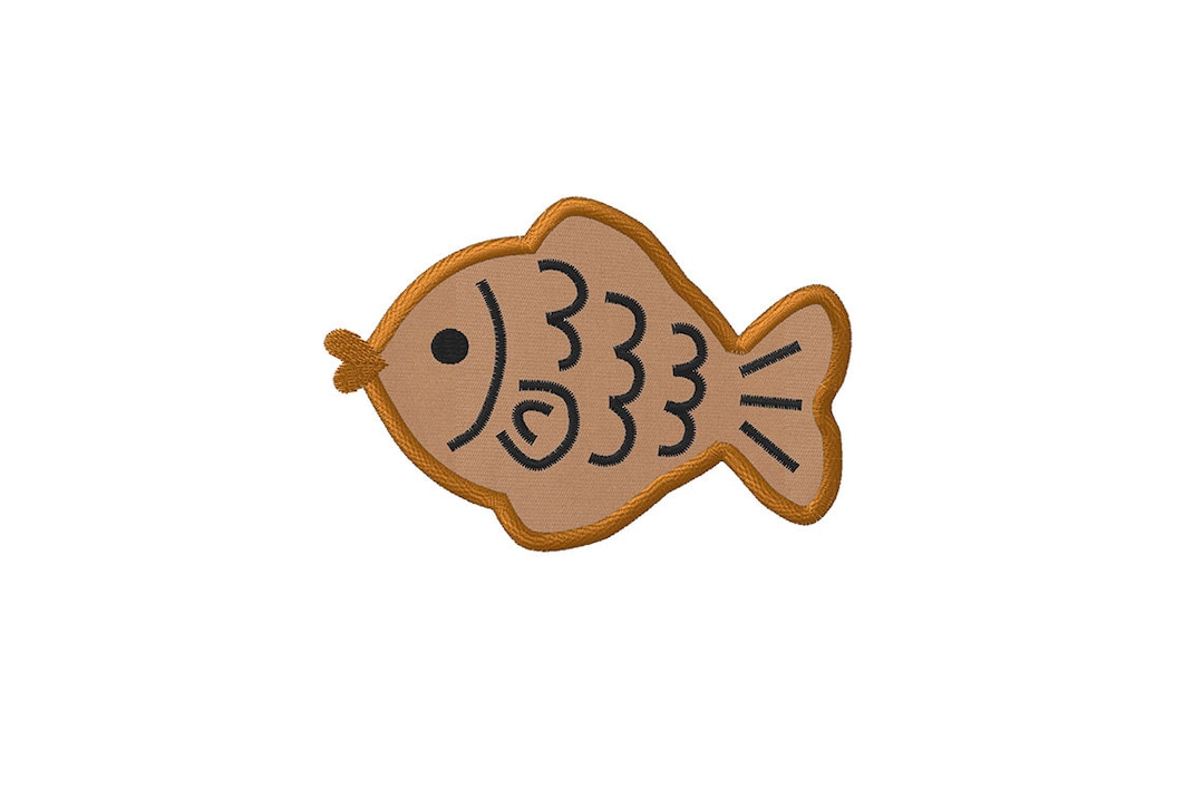 Korean Fish Bread (bungeoppang, Taiyaki) Machine Embroidery Applique ...