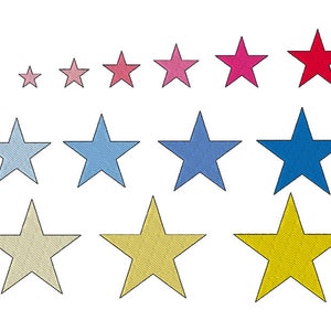 Mini Stars Machine Embroidery Design-3 Designs-instant DOWNLOAD-14 ...
