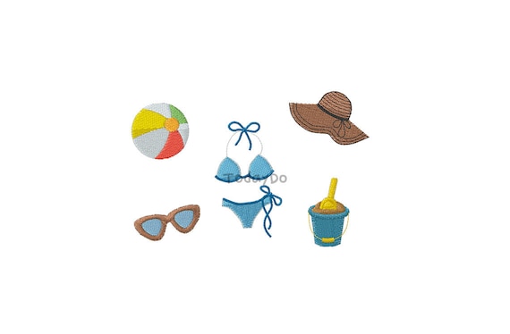 Mini Summer Machine Embroidery Design-instant DOWNLOAD-3 Sizes | Etsy