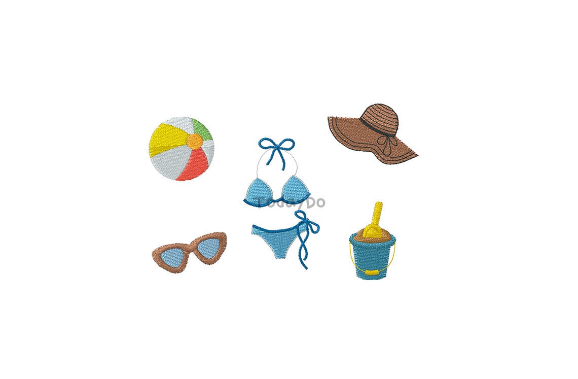 Mini Summer Machine Embroidery Design-instant DOWNLOAD-3 Sizes | Etsy