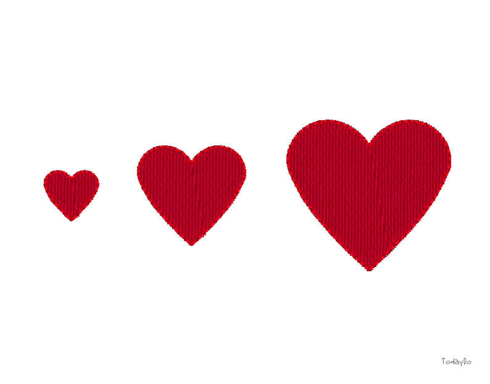 Mini Heart Machine Embroidery Design-3 Designs-instant | Etsy