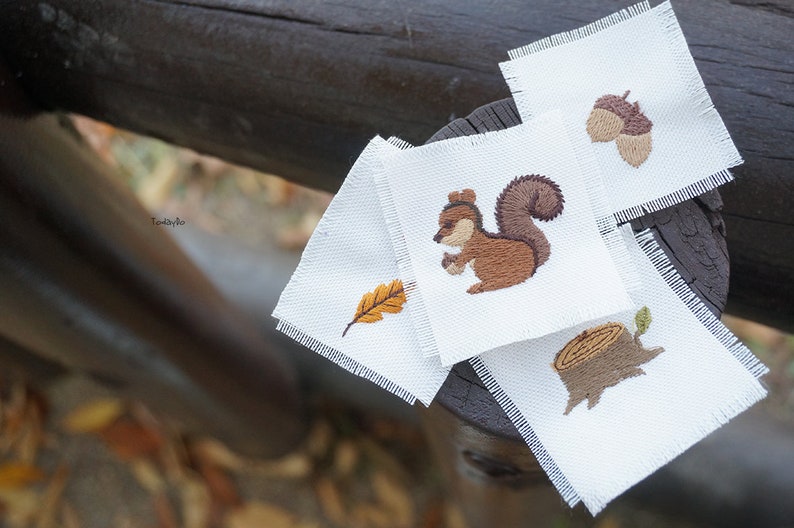 Mini Autumn Bundle(mini Squirrel, Acorn, Fall Leaf, Tree Stump) Machine ...