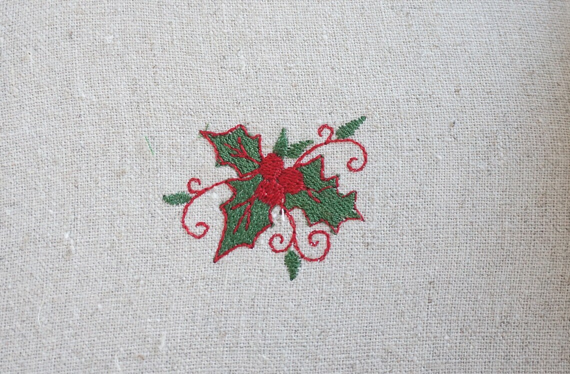 Mini Christmas Holly Berries2 Machine Embroidery Design - Etsy