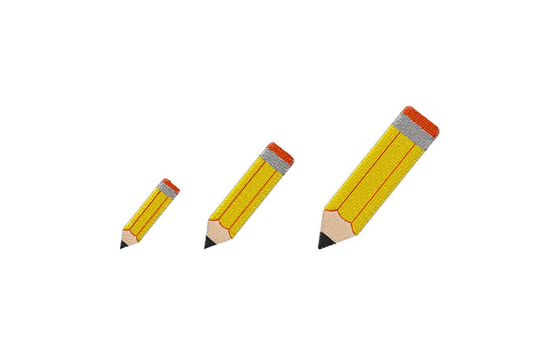 Mini Pencil Machine Embroidery Design - 3 Sizes - INSTANT DOWNLOAD - Etsy