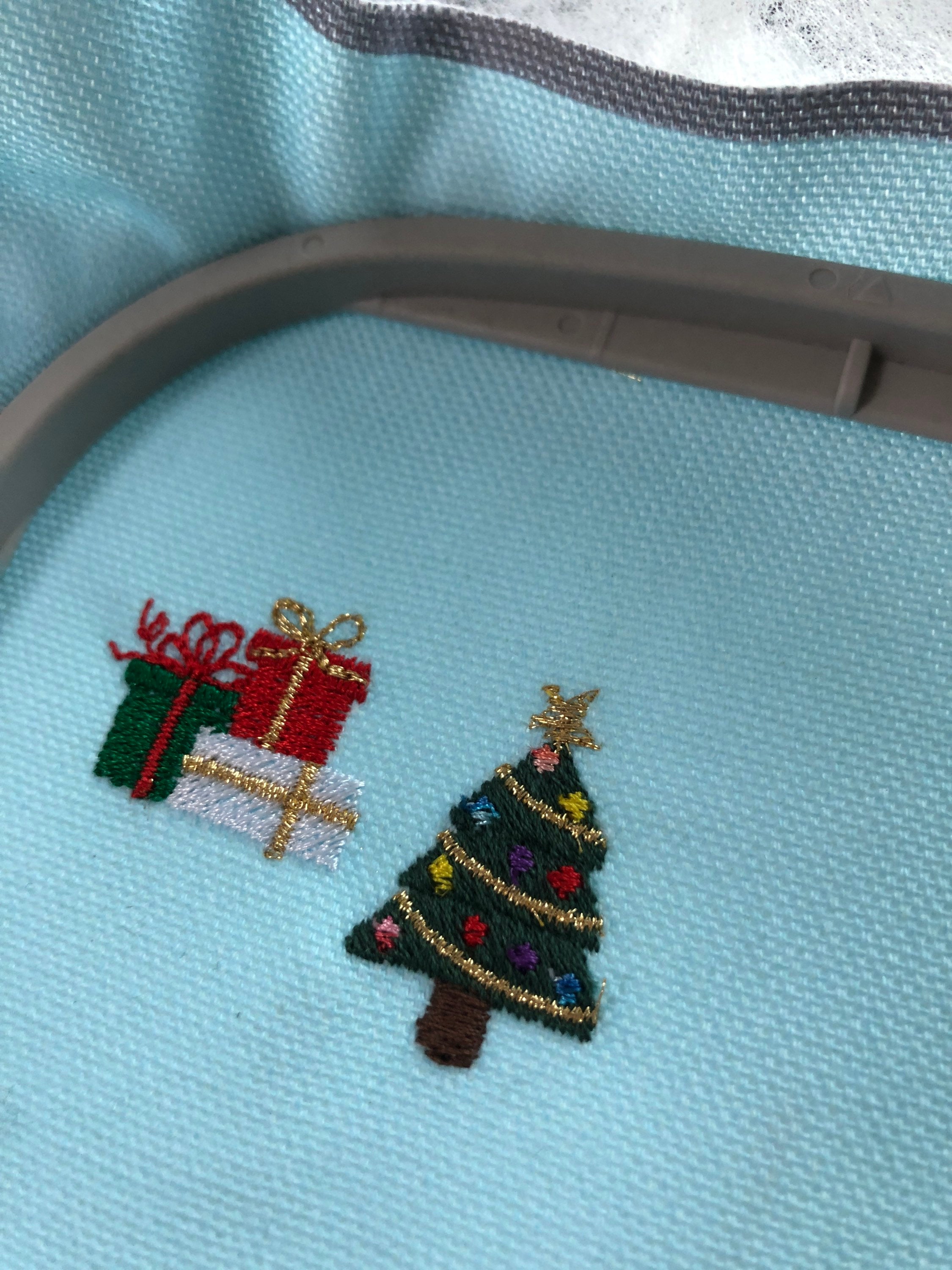 Mini Christmas Tree Machine Embroidery Design 3sizes INSTANT - Etsy