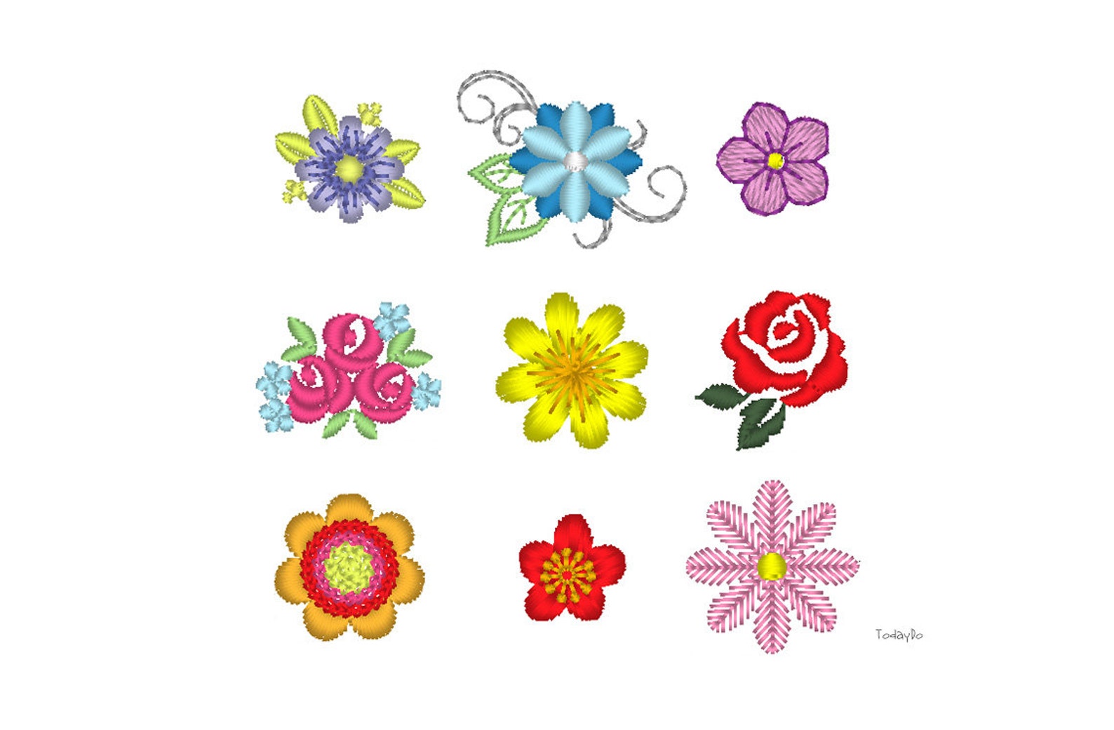 Mini Flowers Machine Embroidery Design 9 Designs INSTANT | Etsy