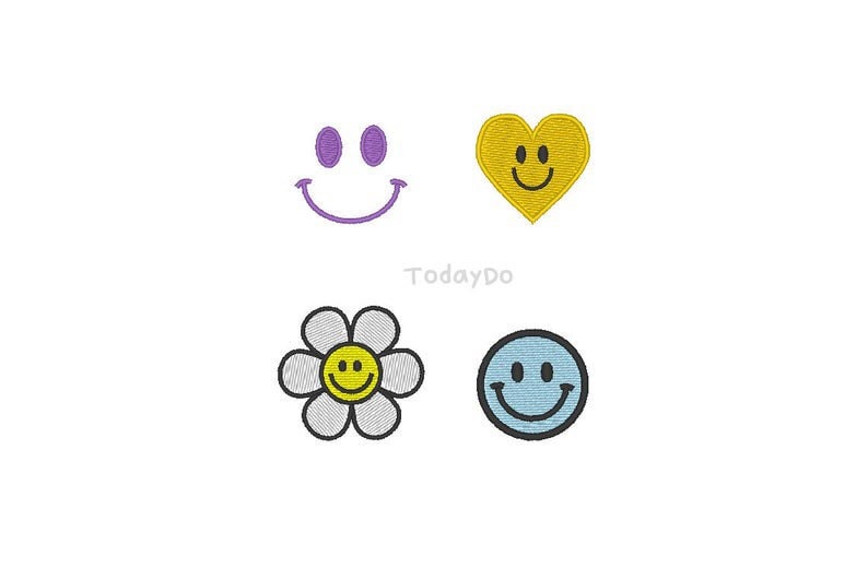 Mini Flower Smile Daisy Smile Emoji Happy Flower Smile - Etsy