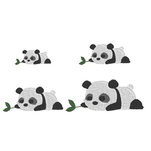 Panda Embroidery - Etsy