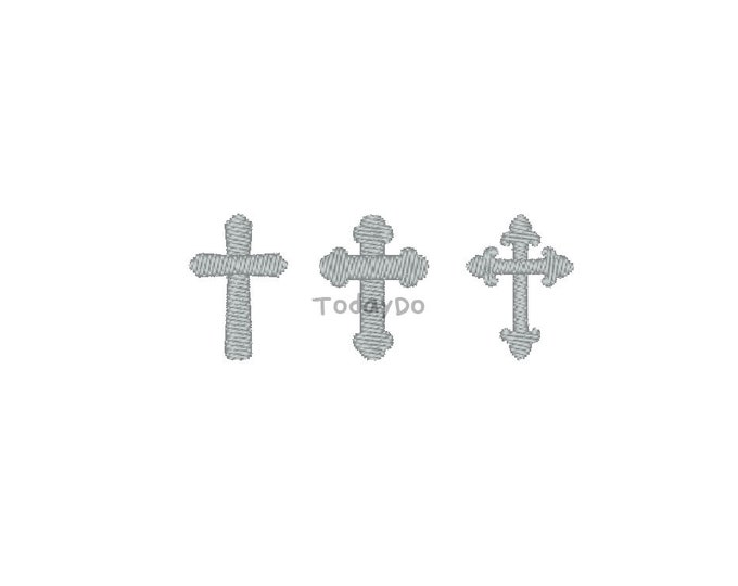 Mini Christian Cross Machine Embroidery Design-3 Designs-instant ...