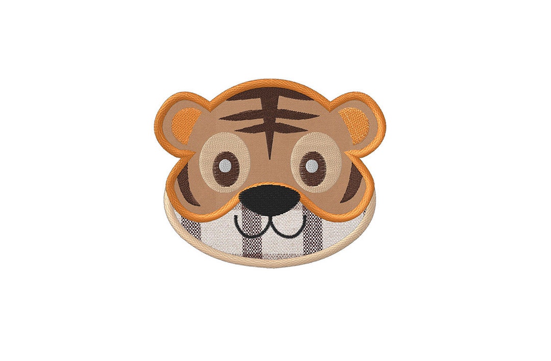 Tiger Face Applique Machine Embroidery Design-3 Sizes-instant DOWNLOAD ...