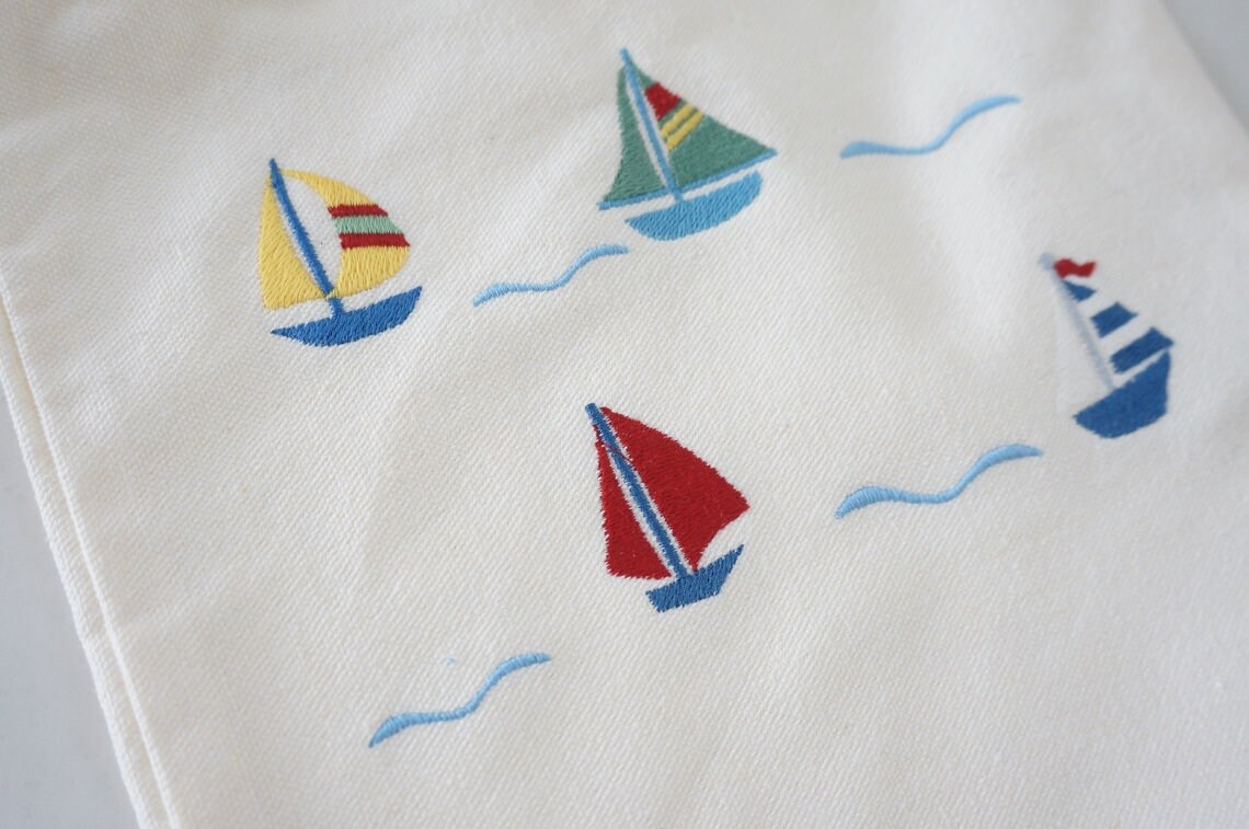 Mini Sailboat Set Machine Embroidery Design - INSTANT DOWNLOAD - Etsy