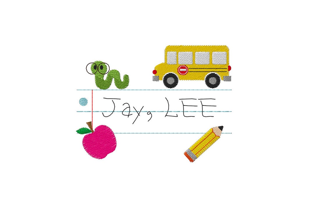 Back to School Set (lined Handwriting Notepad, Apple, Worm, Pencil ...