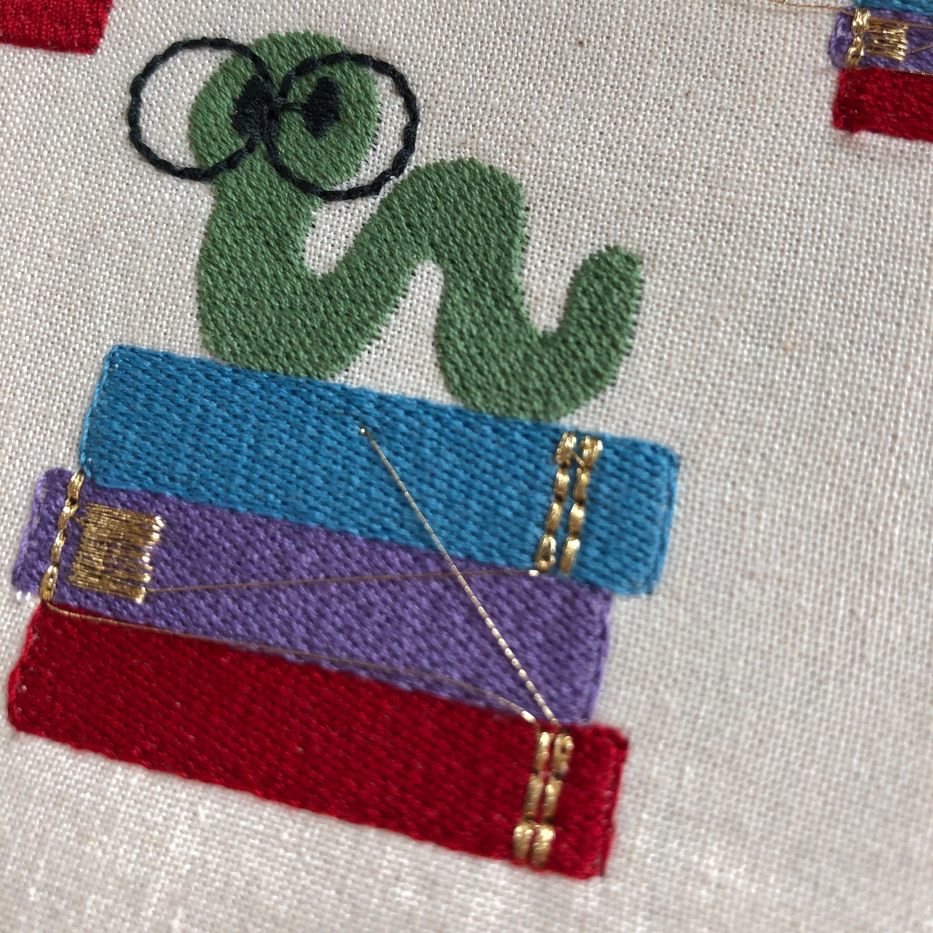 Mini Book Worm Machine Embroidery Design - 3 Sizes - INSTANT DOWNLOAD ...