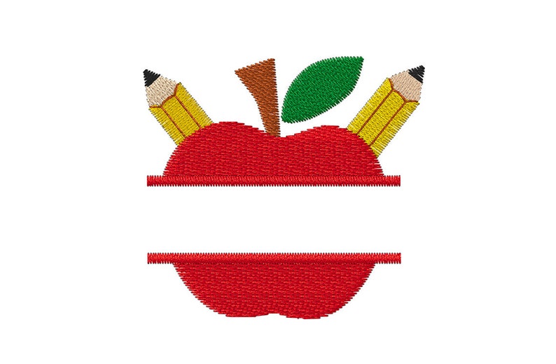Back to School Split Machine Embroidery Design - 5sizes - INSTANT ...