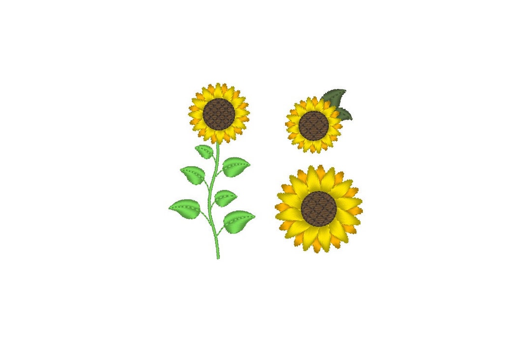 Mini Sunflower Set Embroidery Machine Embroidery Design-instant ...