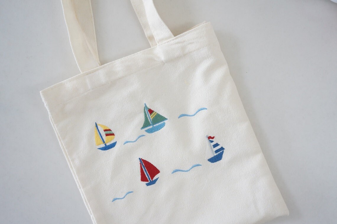 Mini Sailboat Set Machine Embroidery Design - INSTANT DOWNLOAD - Etsy
