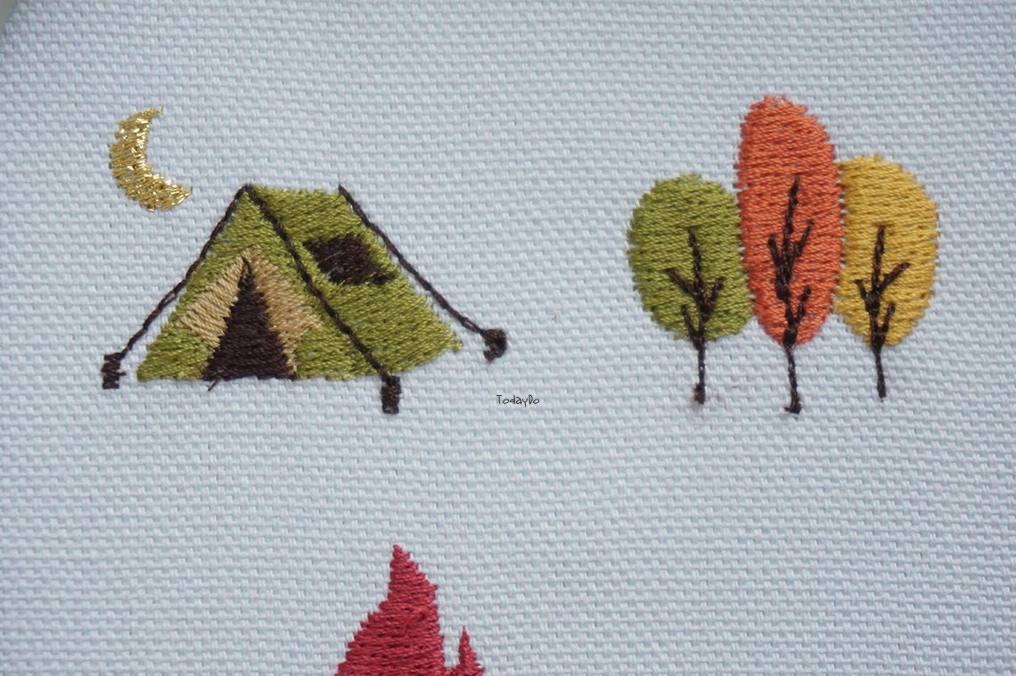 Mini Camping Tent Machine Embroidery Design 3 Sizes - Etsy
