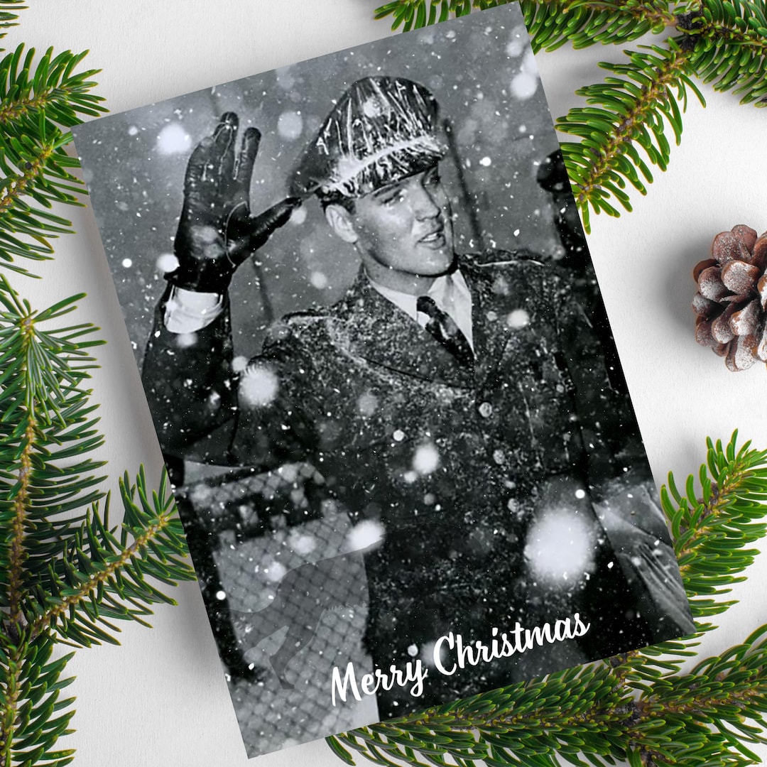 Elvis Christmas Card-elvis Presley Christmas Card-elvis Xmas Card ...