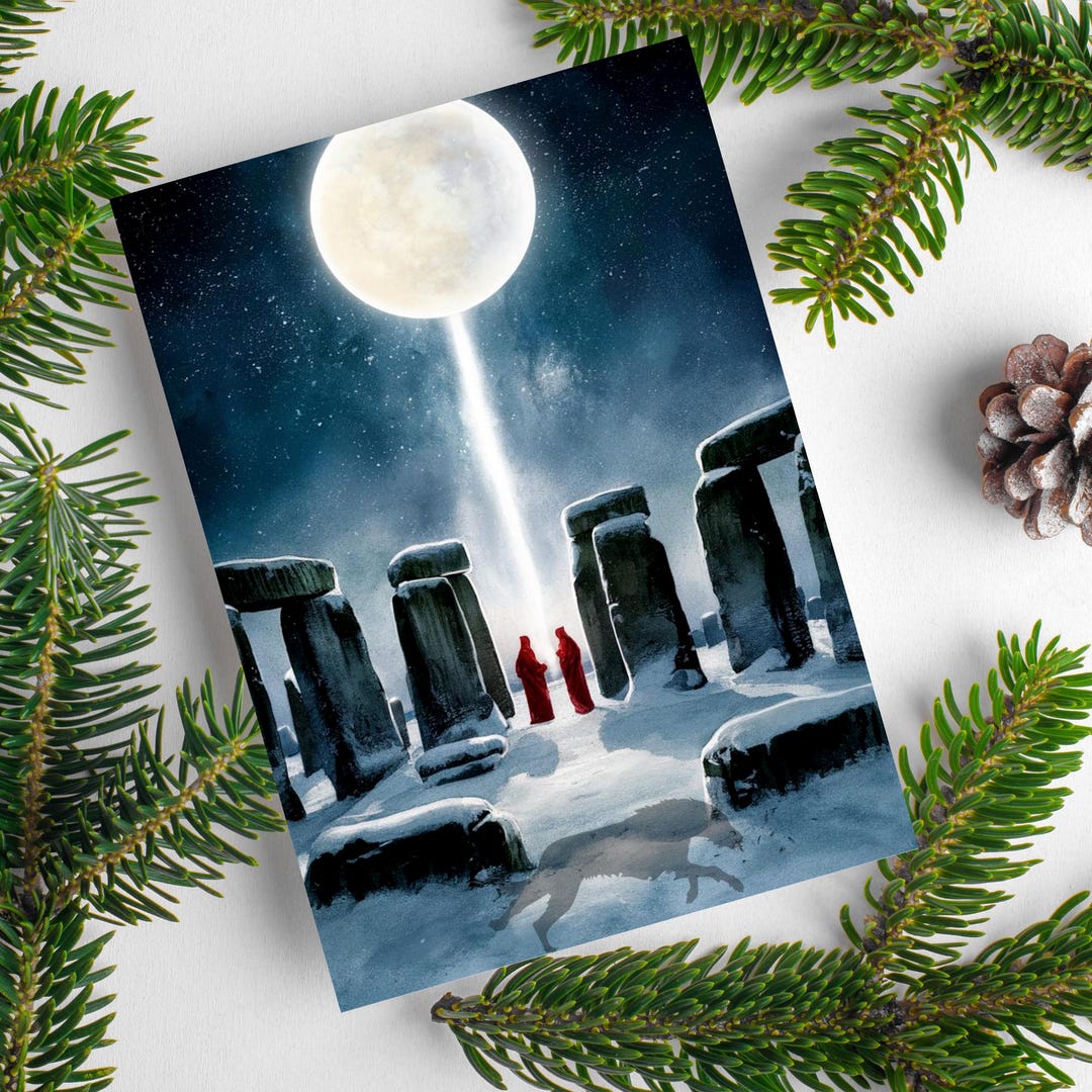 Yule Greeting Card, Pagan Yule Card, Pagan Christmas Card, Winter ...