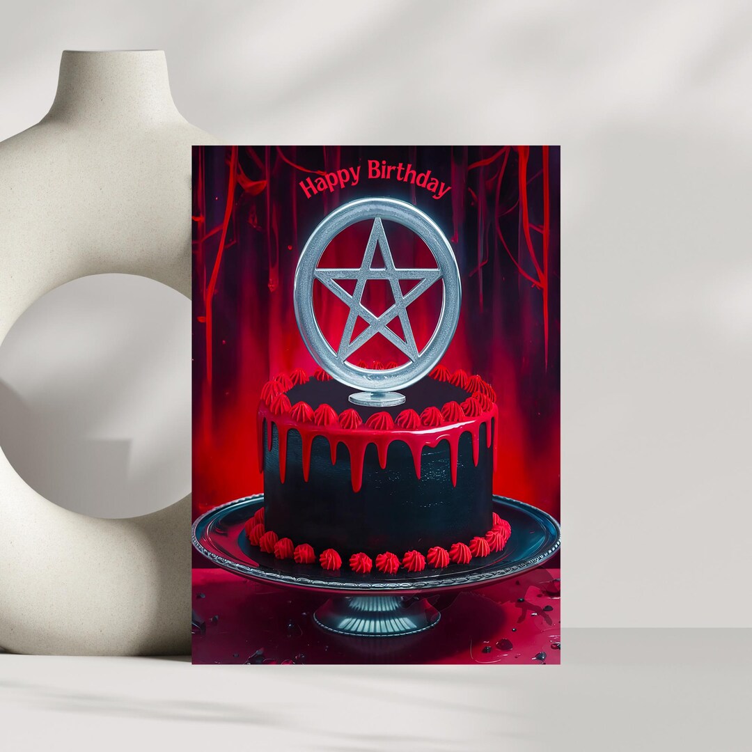 Pagan Pentacle Birthday Card-pagan Birthday Card-wiccan Birthday Card-witchy Birthday Card ...