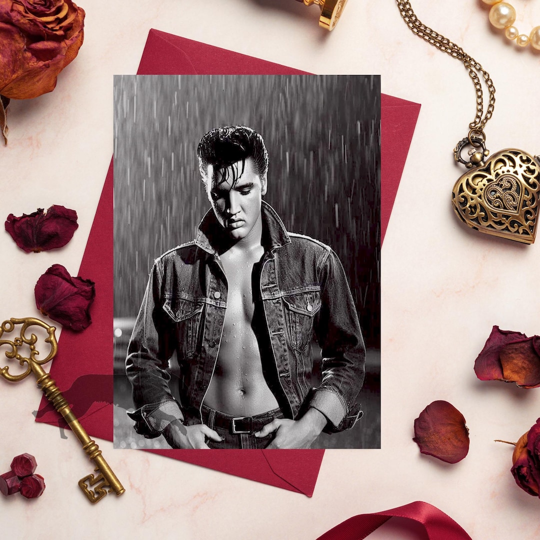 Elvis Card, Elvis Birthday Card, Elvis Presley Card, Vintage Elvis Card ...