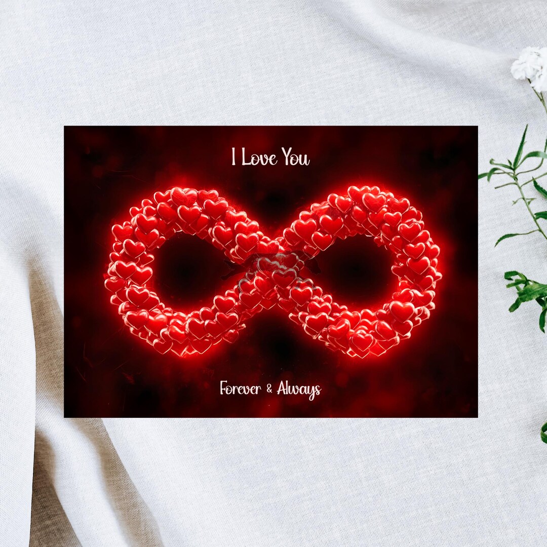 Infinity Valentine's Day Card-personalised Valentine Card-romantic ...