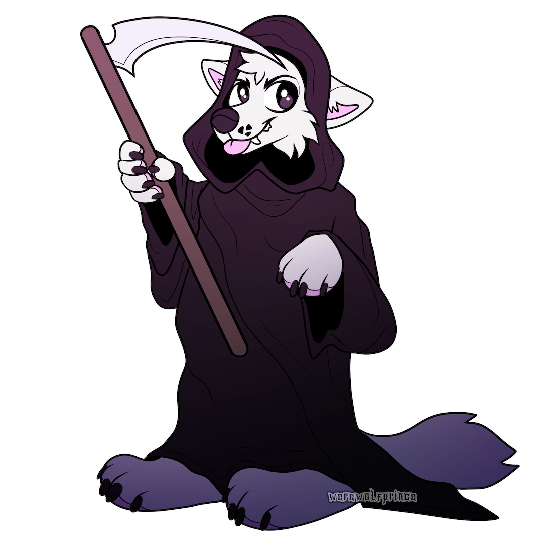 Grim Reaper Furry Line Art Base - Etsy
