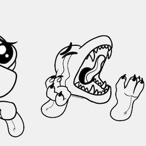Cursed Emoji Furry Line Art Base - Etsy