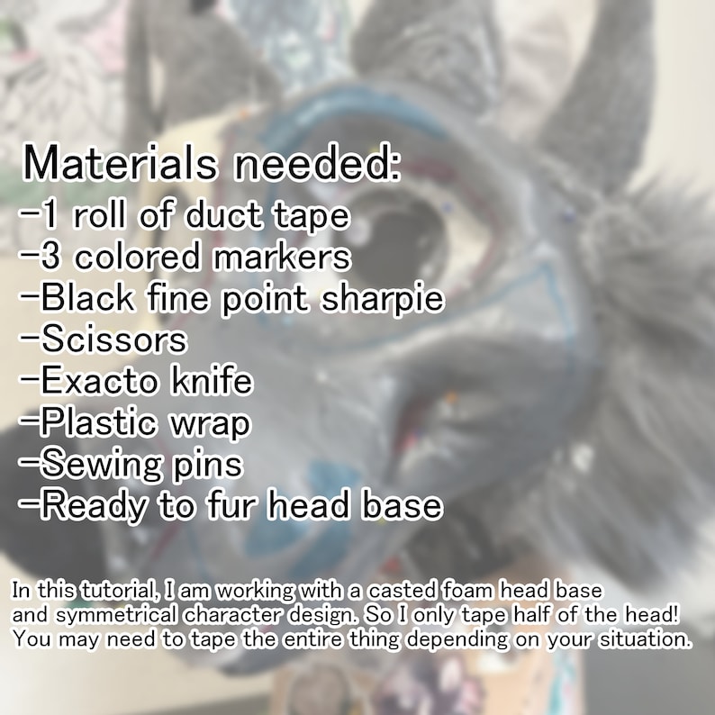Fursuit Head Patterning and Taping Tutorial - Etsy