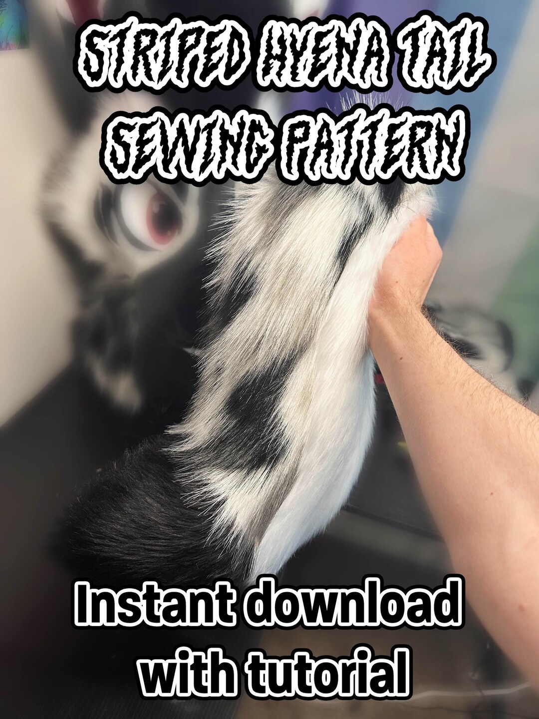 Striped Hyena Fursuit Tail Sewing Pattern and Instructions - Etsy